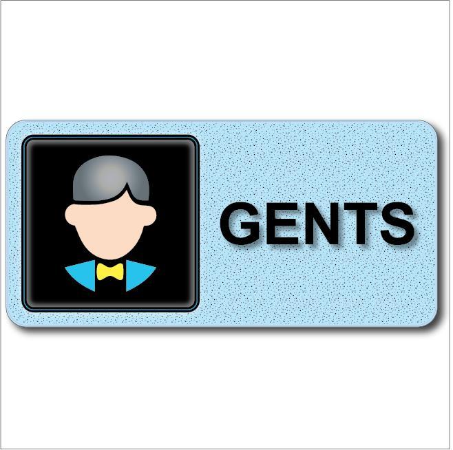 GENTS TOILET ACRYLIC SIGN BOARD 105X220MM | Lazada