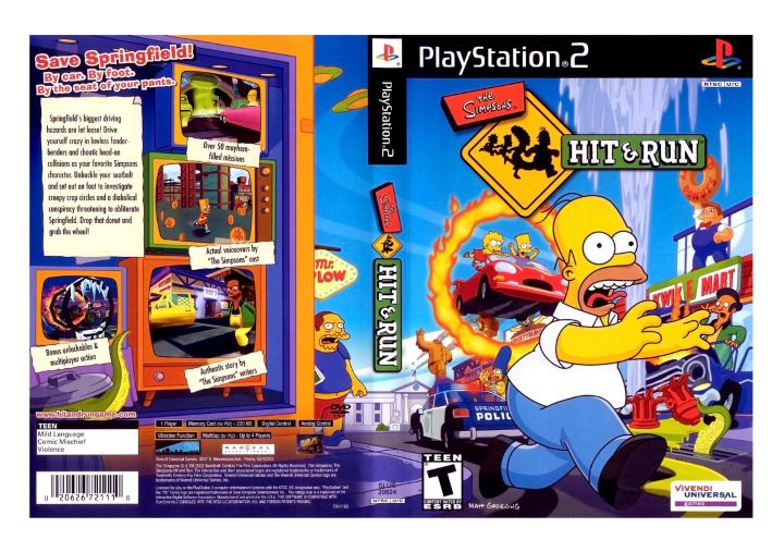 PS2 The Simpsons Hit & Run (DVD Game) | Lazada