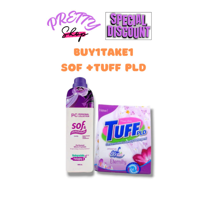 Lowest Price Combination(TUFF DETERGENT POWDER ETERNITY 800g + SOF FABCON ETERNITY 1000ML ...