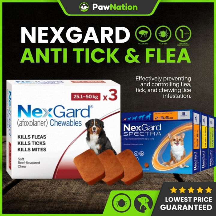 Nexgard and Nexgard Spectra Anti Tick & Flea with FREE Sticker Chewable ...