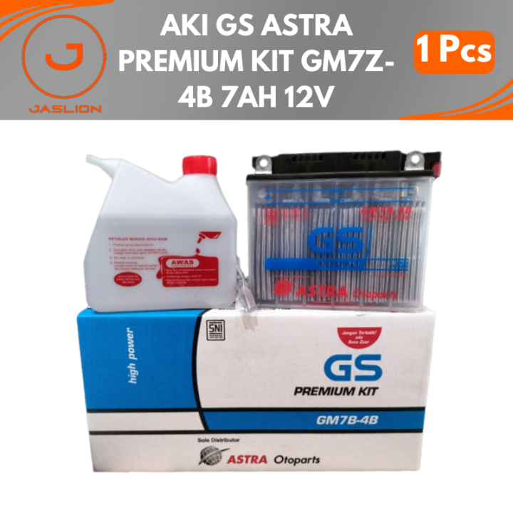 Aki GS ASTRA Premium Kit GM7Z-4B Untuk Motor Honda Tiger Yamaha Nouvo ...