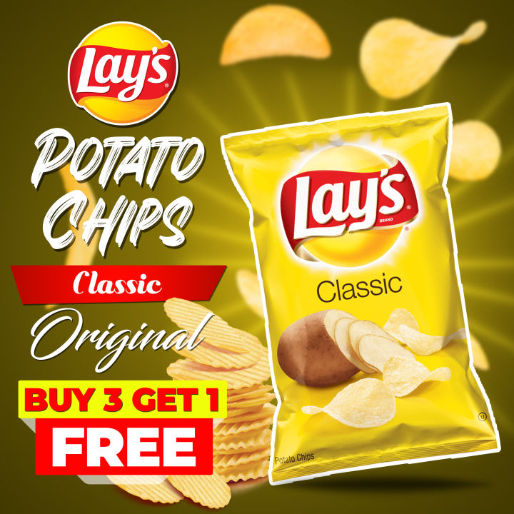 Lays Classic Original Flavour Buy 3 Get 1 Free | Lazada PH