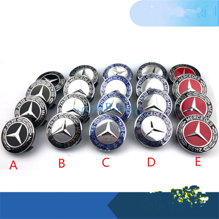 4Pcs 75mm For Mercedes Benz Wheel Center Caps Emblem Rim Hubcaps Logo ...