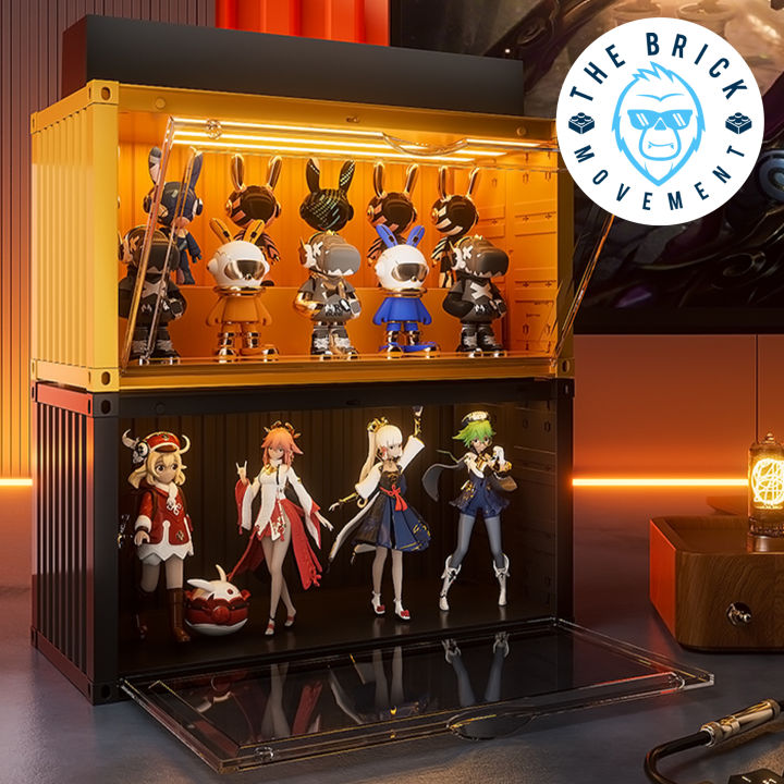Container Style Luminous Display Case for Collectibles, Popmart ...