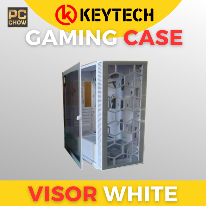 Keytech Hexa Magnetic Hinge type Tempered Glass Gaming PC Tower Case ...