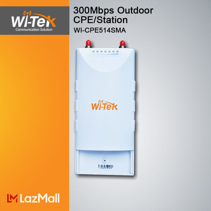 Wi-Tek WI-CPE514SMA 5.8GHz 300Mbps Outdoor CPE/Station | Outdoor CPE ...