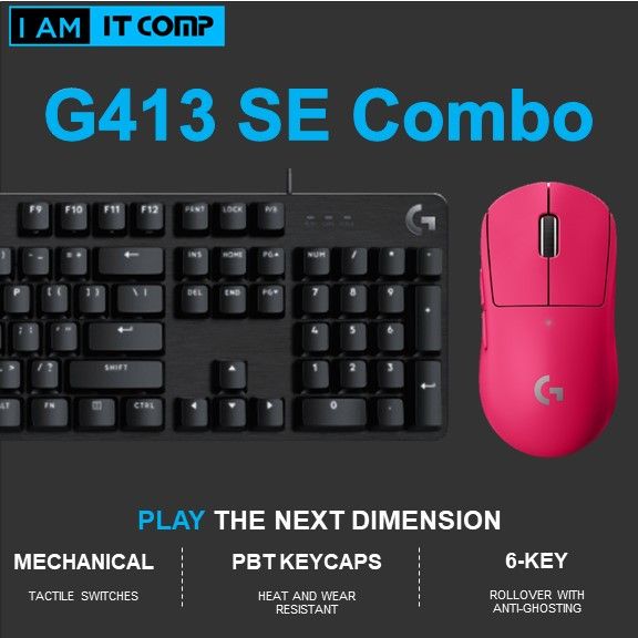Logitech G Gaming Combo Set G413 SE Gaming Keyboard with G502 Hero ...