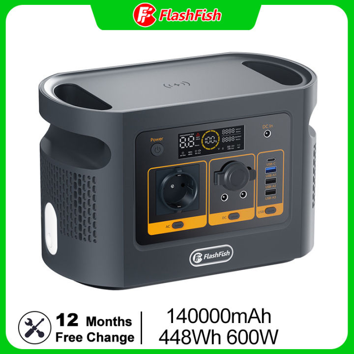 Flashfish 1mAh Power Station 448Wh Portable Solar Generator With ...