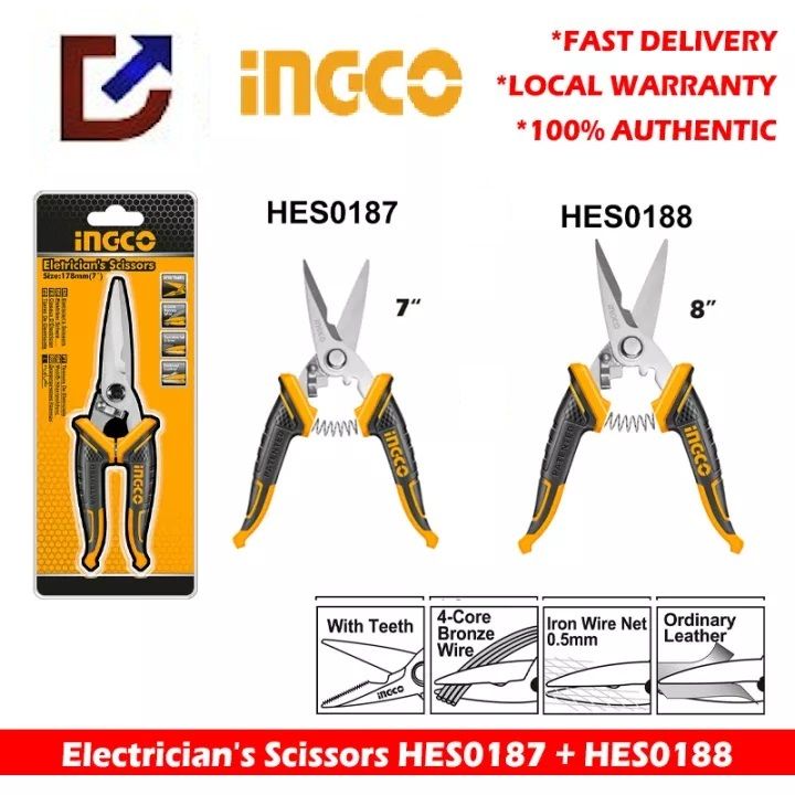 INGCO ELECTRICIAN'S SCISSOR SS BLADE | Lazada Singapore