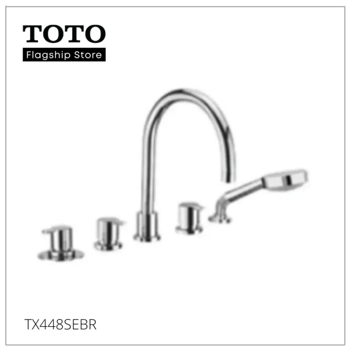 TOTO TX448SEBR Ego 5 Hole Bath & Shower Set (Blue & Red Index) | Lazada