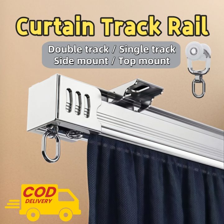 Ceiling Track For Curtain wall curtain rod bracket heavy duty flexible ...