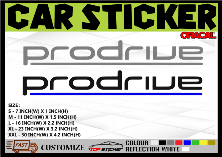 PRODRIVE CAR STICKERS STICKER KERETA | Lazada