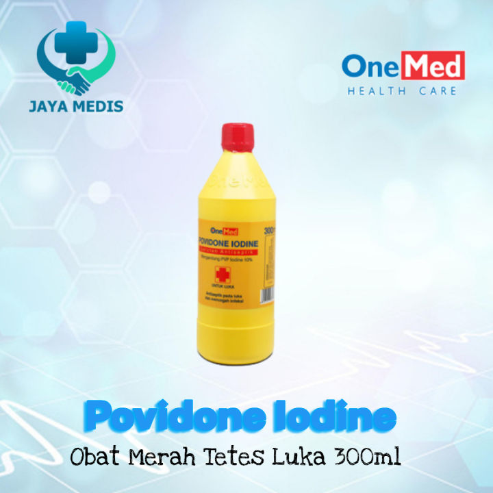 Povidone iodine Onemed obat merah luka kemasan botol 300ml | Lazada ...