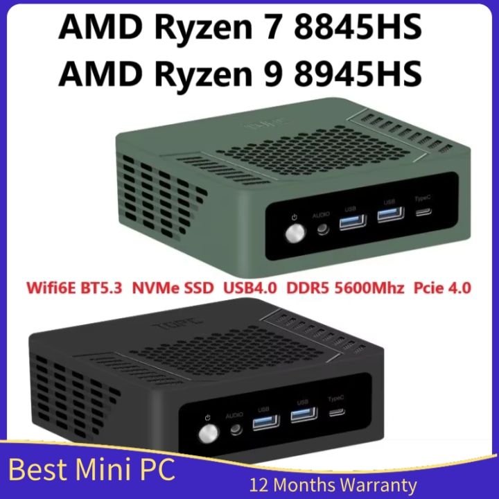 SZBOX AMD Ryzen 7 8845HS/Ryzen 9 8945HS Mini PC Wifi6E BT5.3 Windows 11 ...