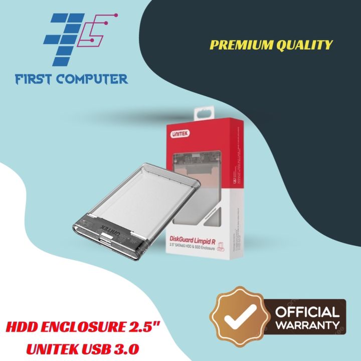 HDD Enclosure 2,5" Unitek Transparant USB 3.0 Disguard | Lazada Indonesia