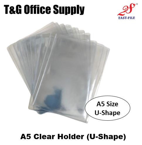 A5 Size U-Shape Clear Holder / A5 U-Shape Folder / A5 Clear Transparent ...