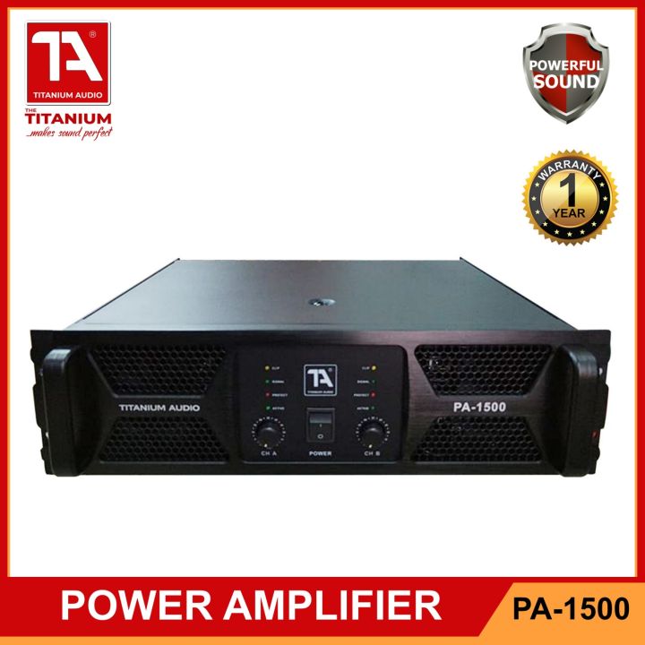 Professional Power Amplifier Titanium Audio PA1500 | Lazada PH