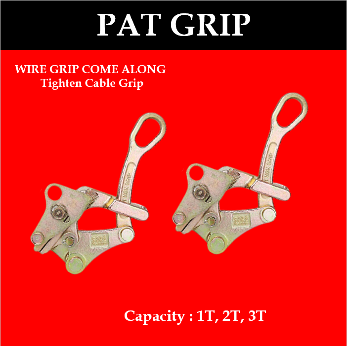 TOYU 1T 2T 3T Pat Grip WIRE GRIP COME ALONG Tighten Cable Grip Pat Ngk ...