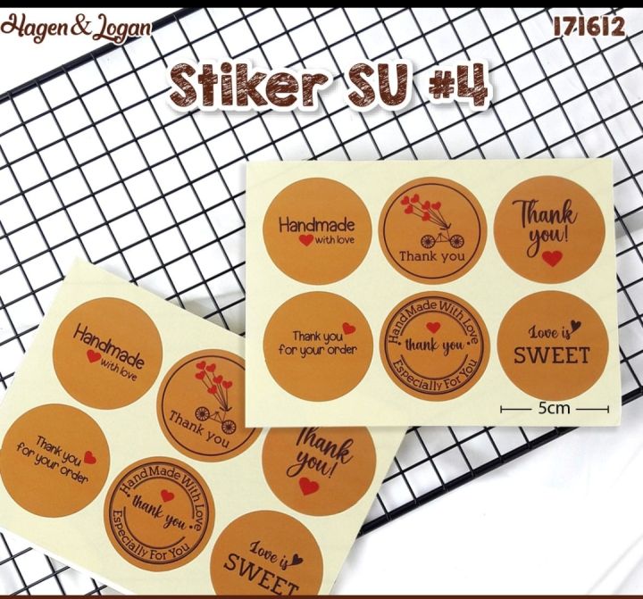 sticker ucapan thank you terima kasih isi 6 atau 5 sticker | Lazada ...