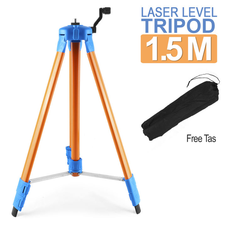 Tripod Laser Level Panjang 1,5 Meter Stand Holder-Tripod 1,5 Meter ...
