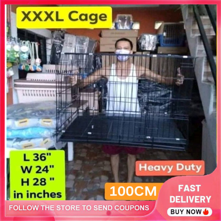 100CM Big Size Dog Cage with Poop Tray | Lazada PH