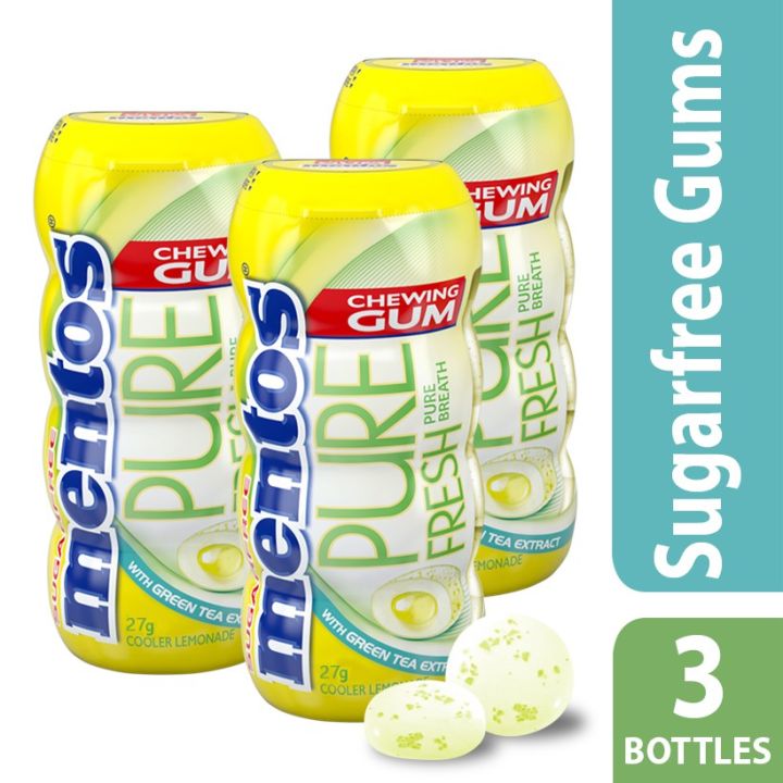Mentos Pure Fresh Cooler Lemonade Gum - 3 bottles | Lazada PH