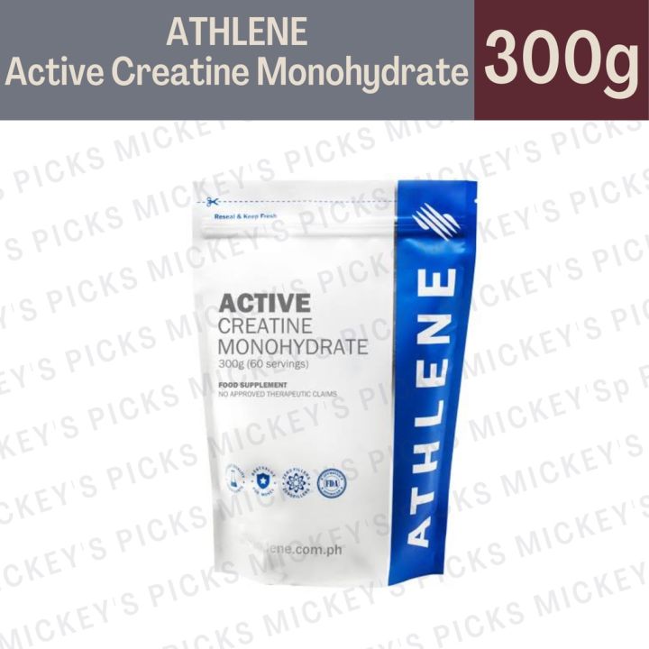 Athlene ACTIVE Creatine Monohydrate 300g (60 servings) | Lazada PH