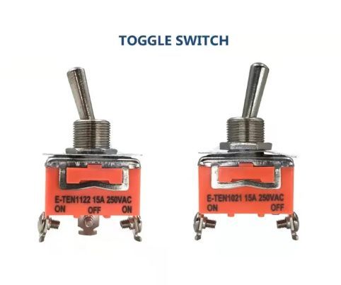 Heavy Duty ON OFF ON 3 PINS 3 Way AND 2 PIN 3 Way Metal Toggle Rocker ...