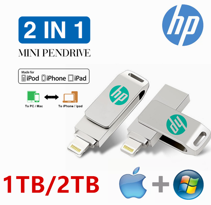 HP USB OTG ổ đĩa flash 1TB/2TB Pendrive Thẻ nhớ tương thích iphone14/13 ...