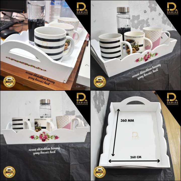 DULANG KAYU HIASAN BUNGA VINTAGE / DULANG AIR | Lazada