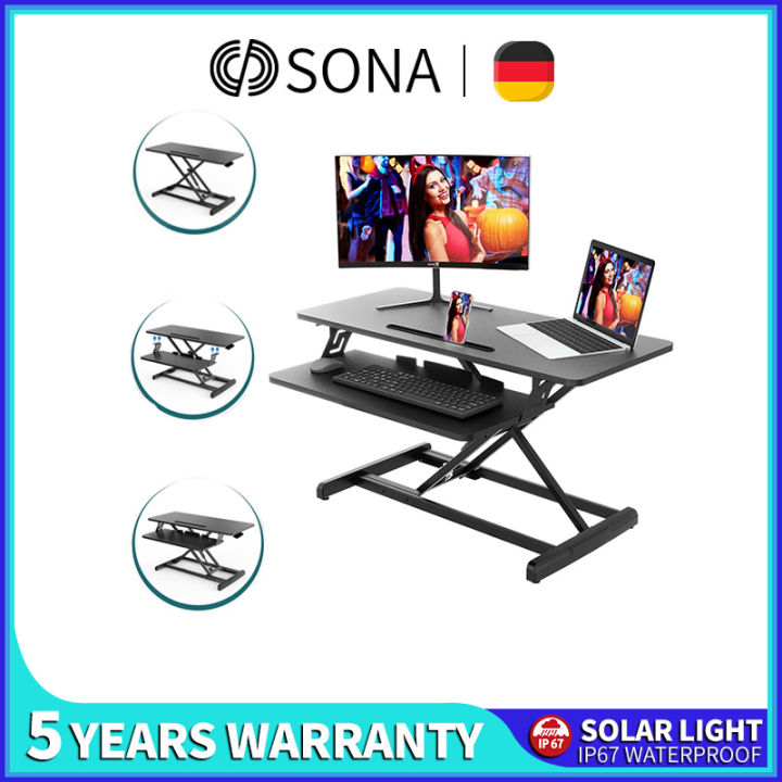 SONA Smugdesk Adjustable Ergonomic Sitting Standing Convertible Desk ...