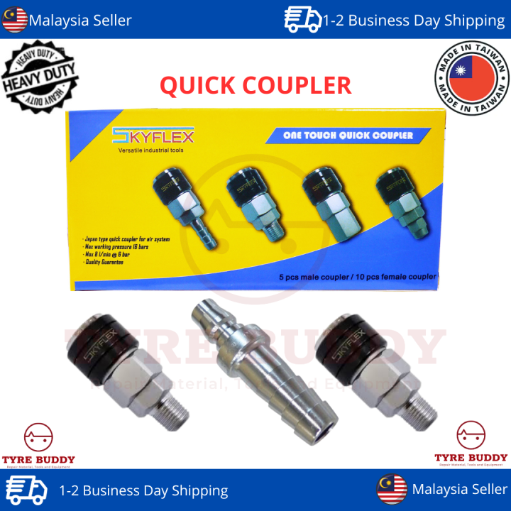 SKYFLEX ONE TOUCH QUICK COUPLER (Buatan Taiwan), Pengganding Pemampat ...