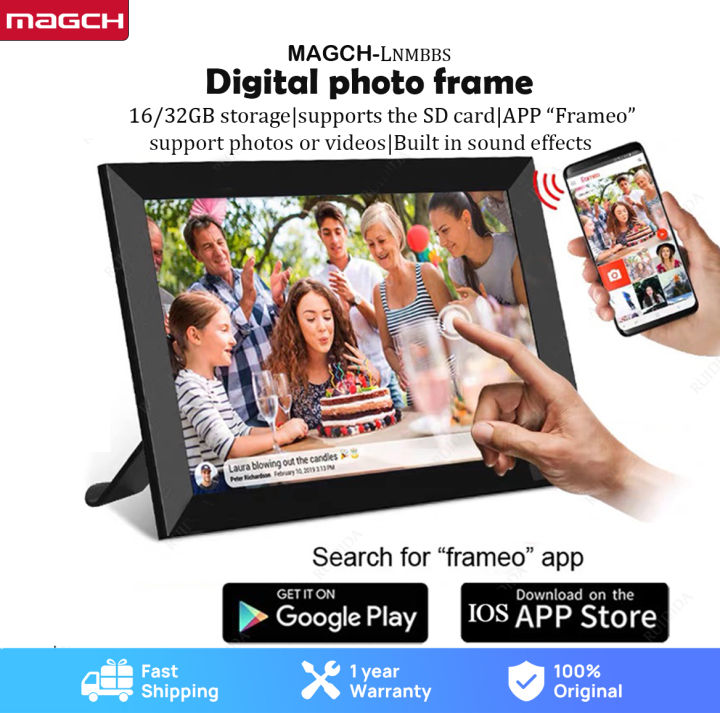 【Hot/ready】 bingkai gambar Digital magch WiFi 10 inci IPS skrin sentuh ...