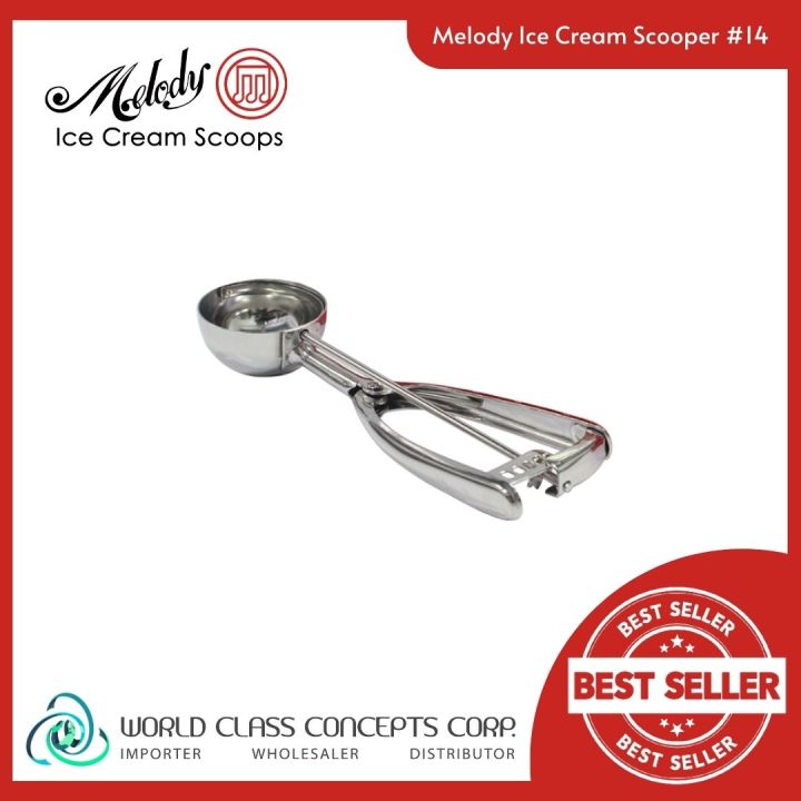 Melody Ice Cream Scoop/Scooper #14 Stainless Steel High Quality (Made ...