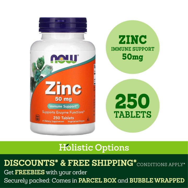 [Authentic] Now Foods Zinc 250 Tablets 50 mg OR 21st Century Zinc Magnesium | Lazada PH