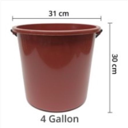 4-6 gallon Plastic Pail / Bucket / Baldi Air/ Bakul/ Tong Mop/ Tong ...