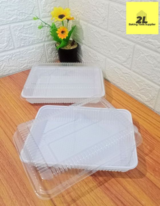 Mika Bento Putih Tanpa Sekat/Mika Snack Box/Mika Brownies 22x16x4 cm ...