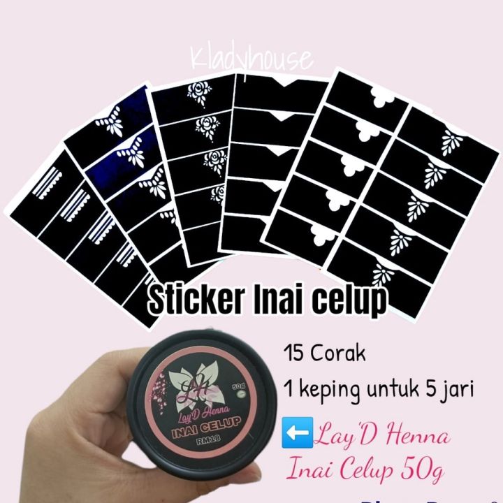 *REASY STOCK* Sticker Inai Jari Celup bercorak/Capping Sticker/ Capping ...
