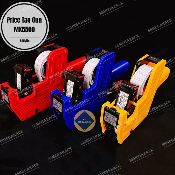 SSMEGARACK BESTA-PLY Price Tag Machine Gun MX5500 8Digits Hand ...