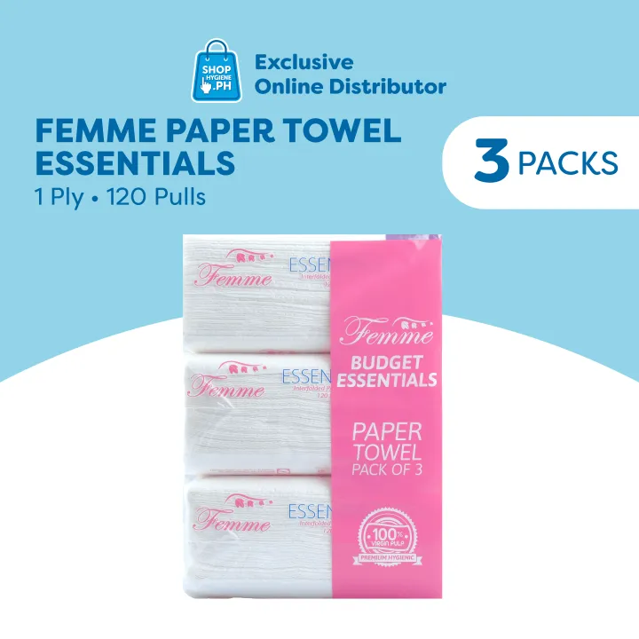 Femme Paper Towel Essentials (Pack of 3) | Lazada PH