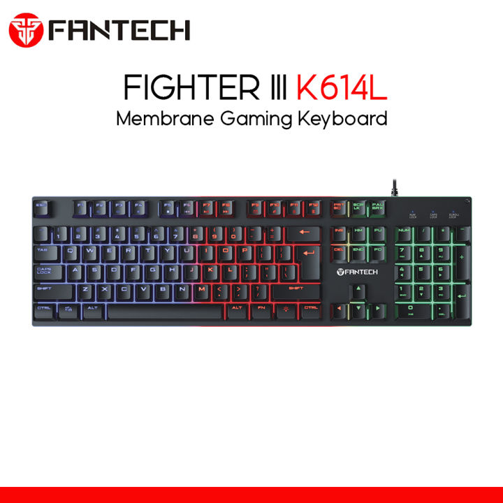 Fantech Gaming Keyboard Fighter III K614L with 3 Backlit Mode, 26 Keys ...