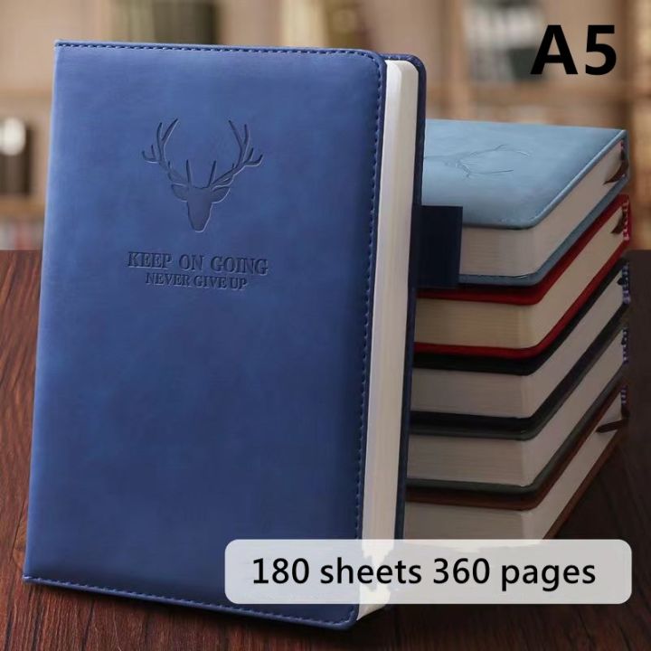 360Pages Deer head leather Notebook big thick Notebook college notebook ...