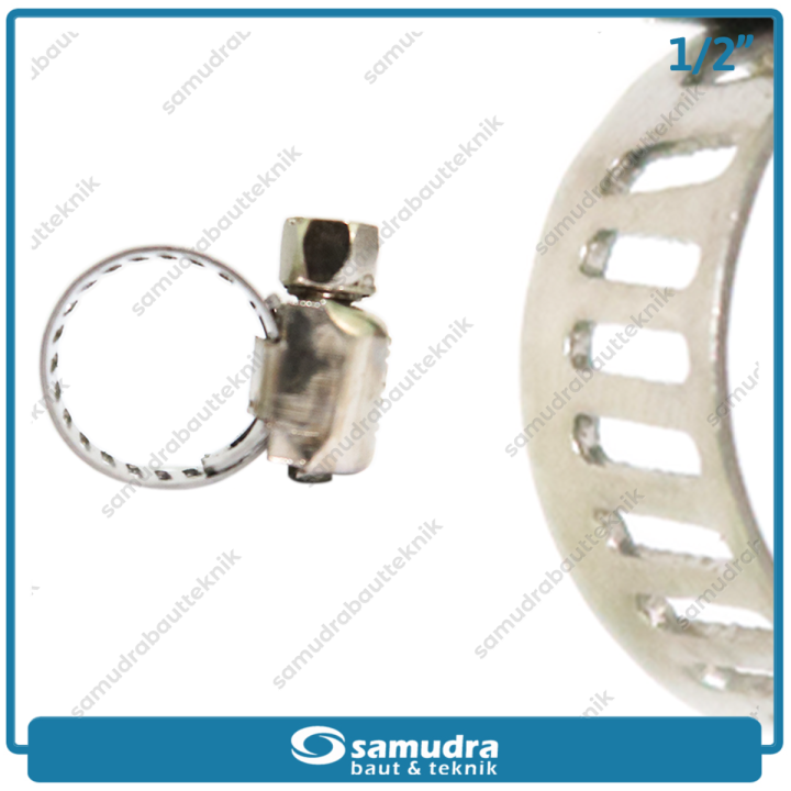 Klem Selang 1/2 inch BISON Cincin Jepit Stainless Steel Hose Clamp ...