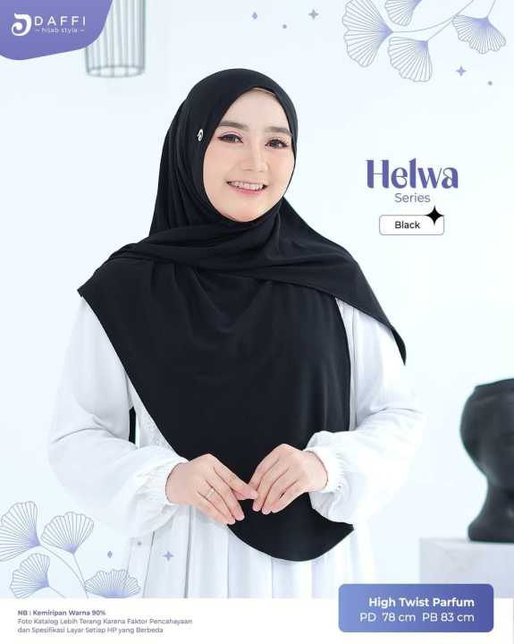 (Daffi hijab) HELWA kerudung istan non pad *jersey premium | Lazada Indonesia