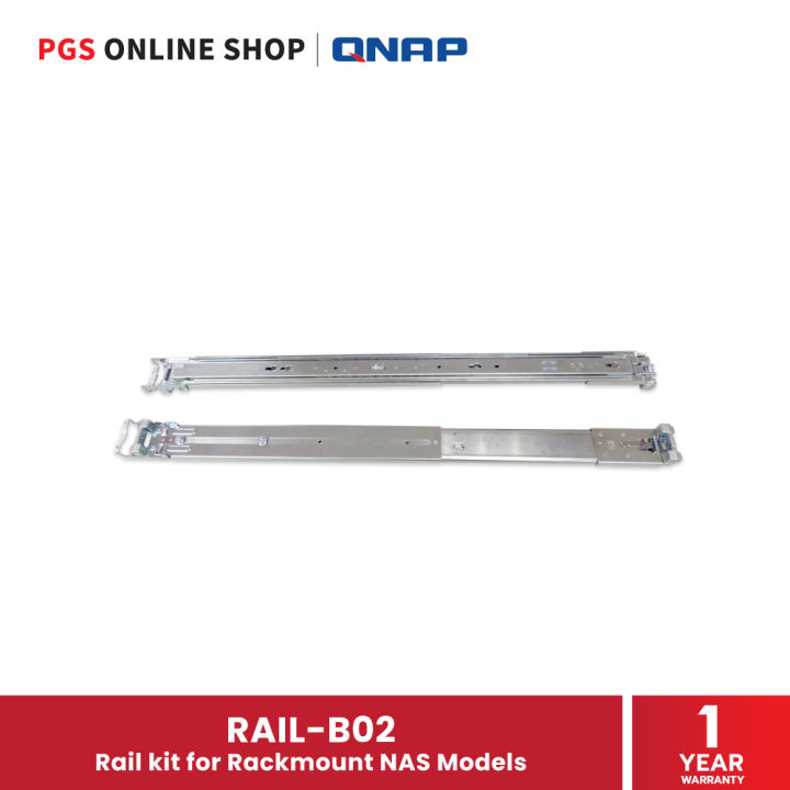 QNAP RAIL-B02 Rail kit for Rackmount NAS Models (ขายึดสำหรับอุปกรณ์จัด ...