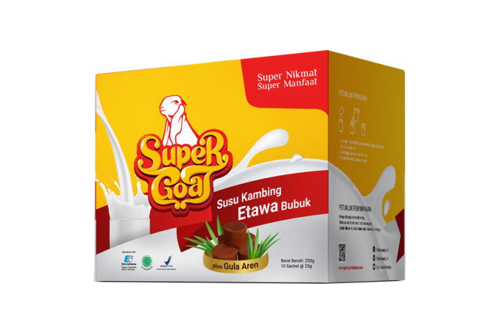 Susu Kambing Etawa SuperGoat Super Goat Dengan Gula Aren 1 Box 10 ...