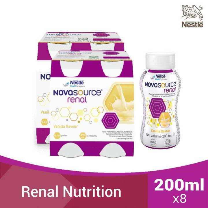 NOVASOURCE Renal Specialized Nutritional Formula 200ml - Pack of 8 ...
