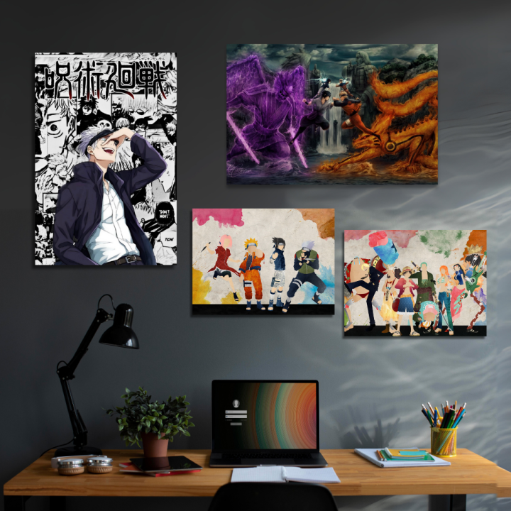 Anime Painting Canvas Painting with Frame Anime Wall Art Decoration ...