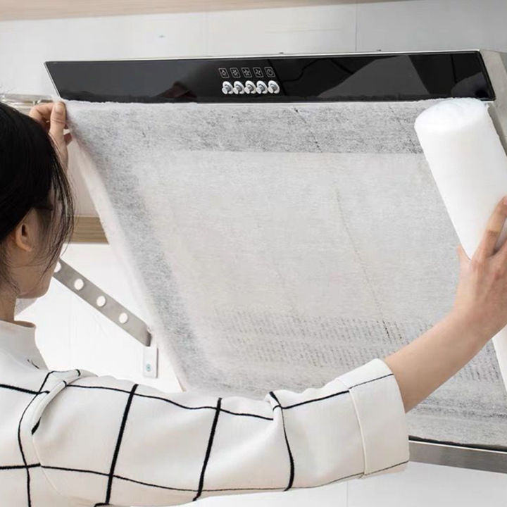 12Pcs Disposable Kitchen Hood Oil Filter Paper Range Hood Grease Non ...