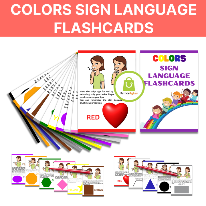COLORS SIGN LANGUAGE FLASHCARDS ASL , AMERICAN SIGN LANGUAGE FLASH ...